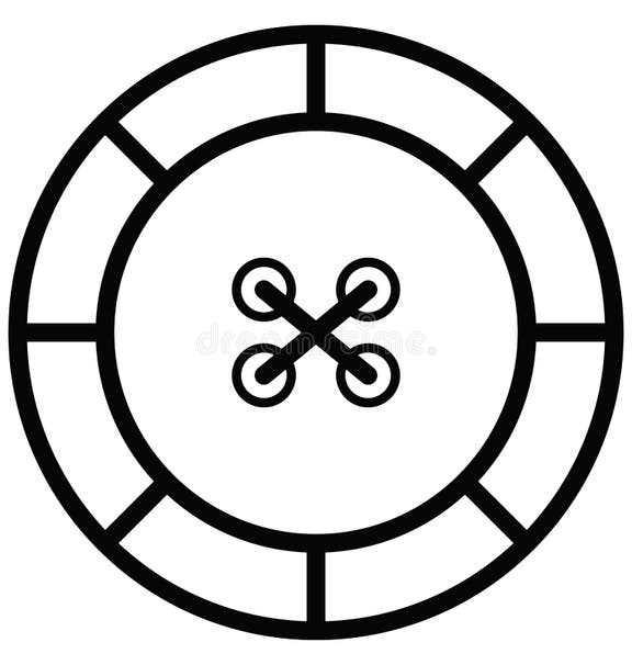 Button Isolated Vector Icon for Sewing and Tailoring Stock Vector ...