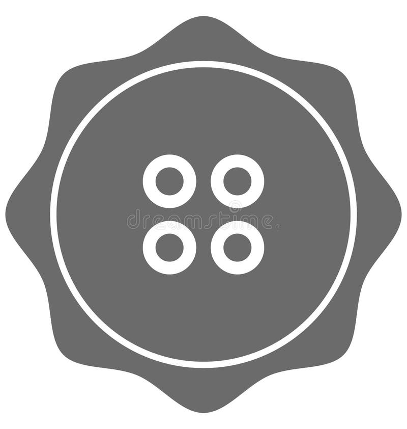 Button Isolated Vector Icon for Sewing and Tailoring Stock Vector ...