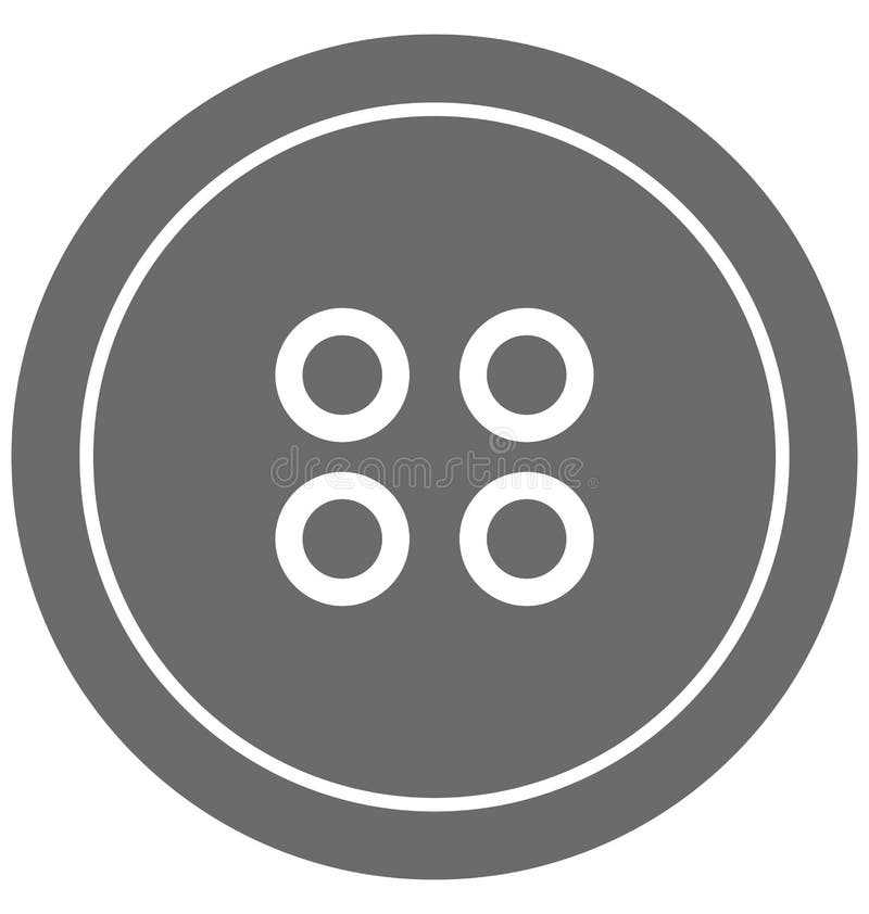 Button Isolated Vector Icon for Sewing and Tailoring Stock Vector ...