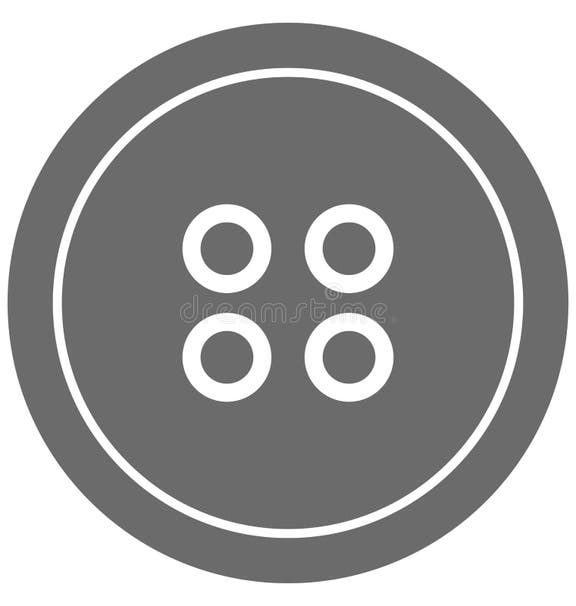Button Isolated Vector Icon for Sewing and Tailoring Stock Vector ...