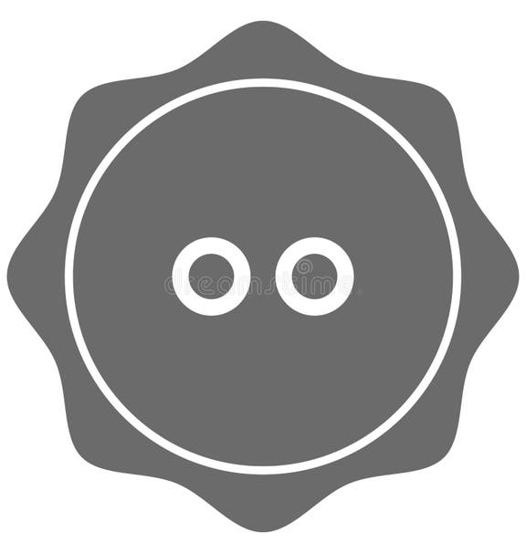 Button Isolated Vector Icon for Sewing and Tailoring Stock Vector ...