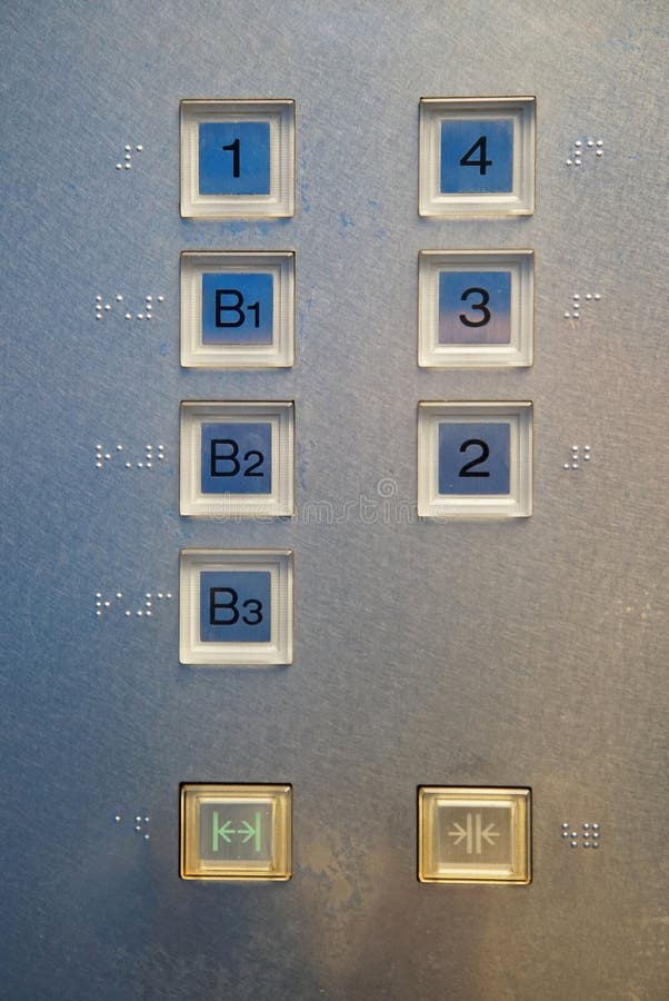 Button of the elevator stock image. Image of lighting - 301746813