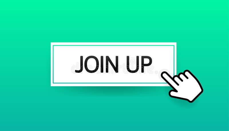 Button Join Up for Banner Design. Computer Mouse Click Stock Vector ...