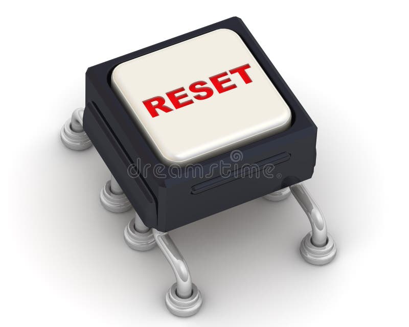 The button labeled RESET stock illustration. Illustration of contacts ...