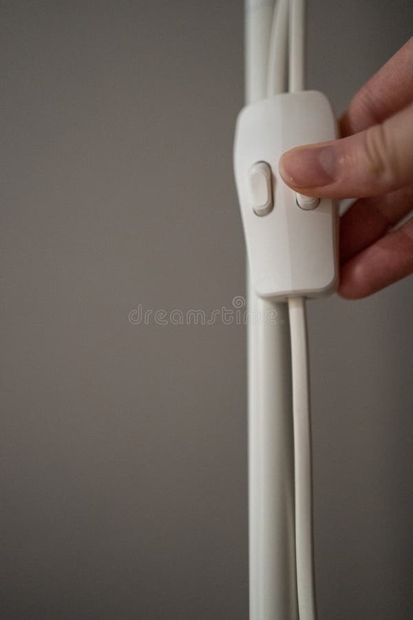 The Button on the Lamp. Turn on the Lights Stock Photo - Image of ...