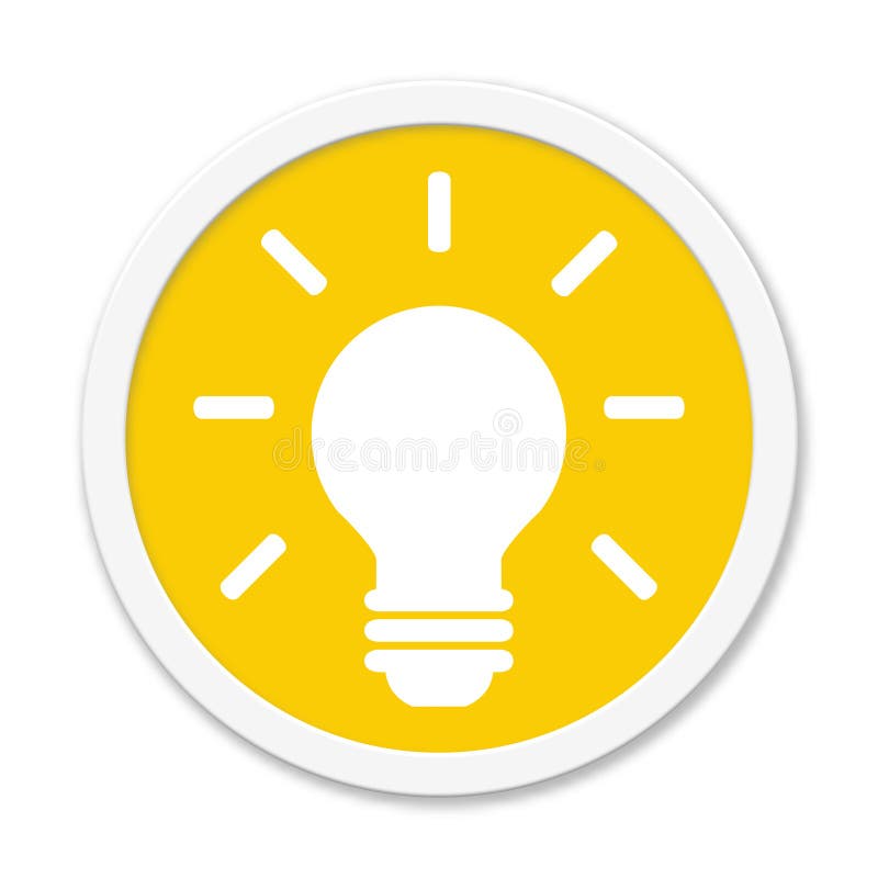 Button with Light Bulb Icon Stock Illustration - Illustration of bulb ...