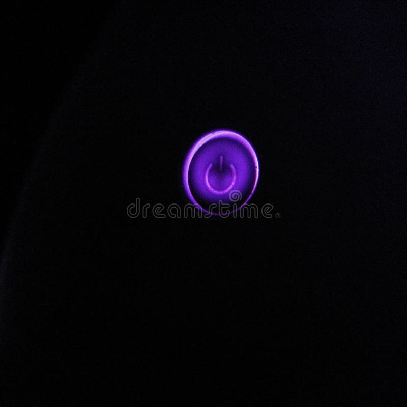 Button on Light Purple Color in the Darkness Stock Photo - Image of ...