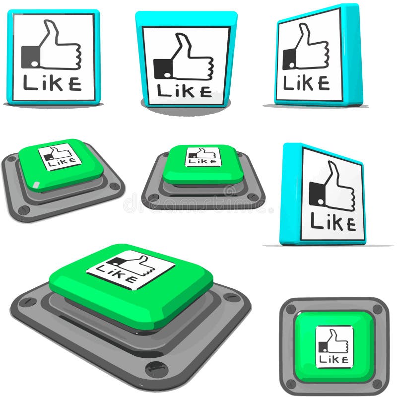 Web Button Like. Isolated on White Background. Editorial Stock Photo ...