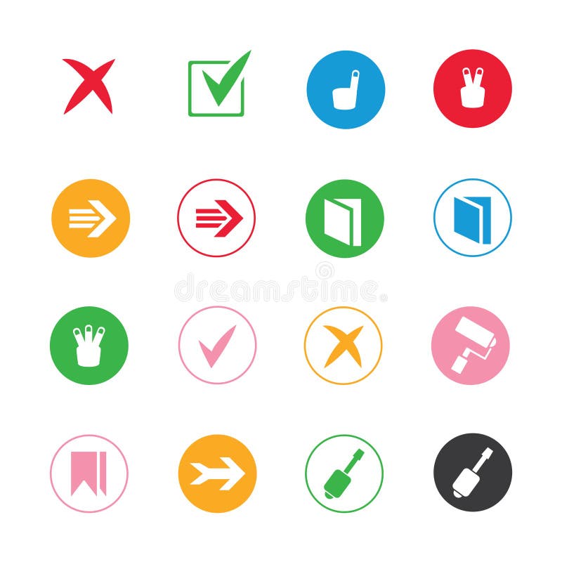 Button list, web elements stock illustration. Illustration of color ...