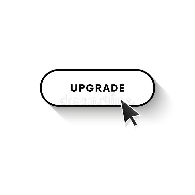 Button with Long Shadow. Upgrade. Vector Illustration. Stock ...