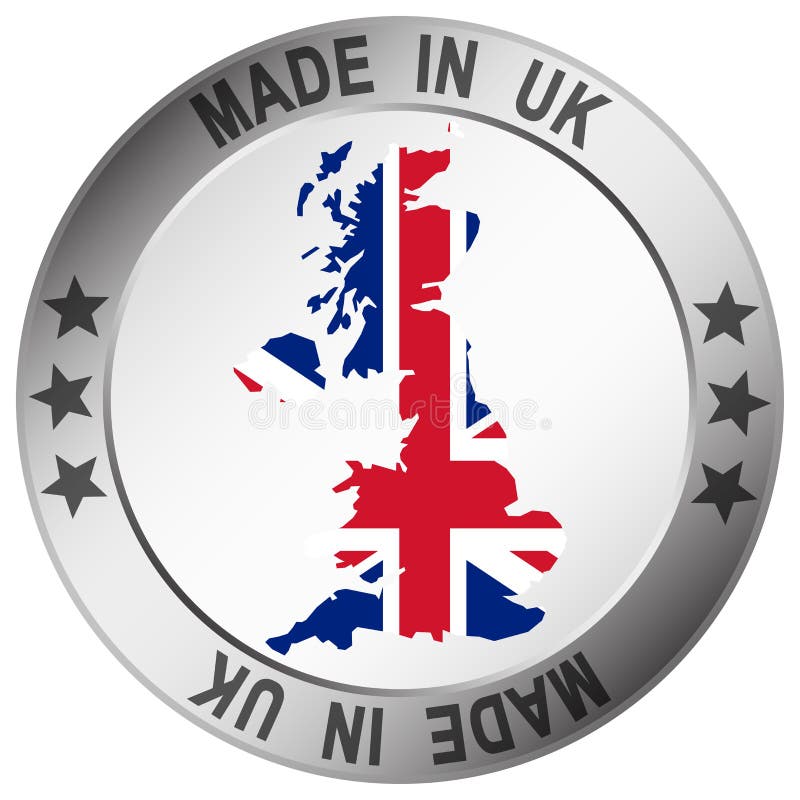Button Made in UK stock vector. Illustration of banner - 165134582
