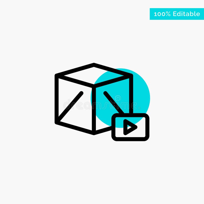 Button, Media, Play, Box Turquoise Highlight Circle Point Vector Icon ...