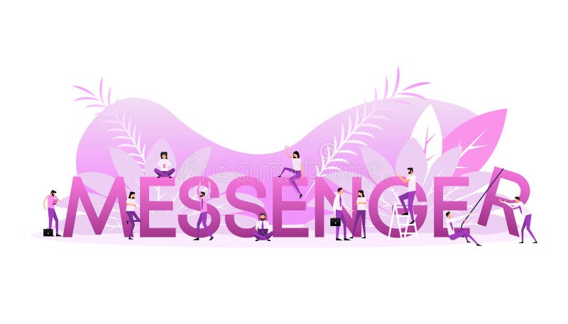 Button with Messenger Sign People. Social Media Like Icon Concept ...