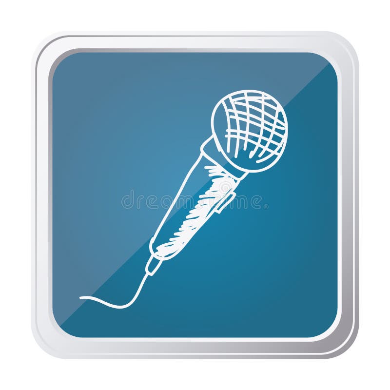 Blue Hand Cursor With Hole Icon Stock Illustration - Illustration of ...