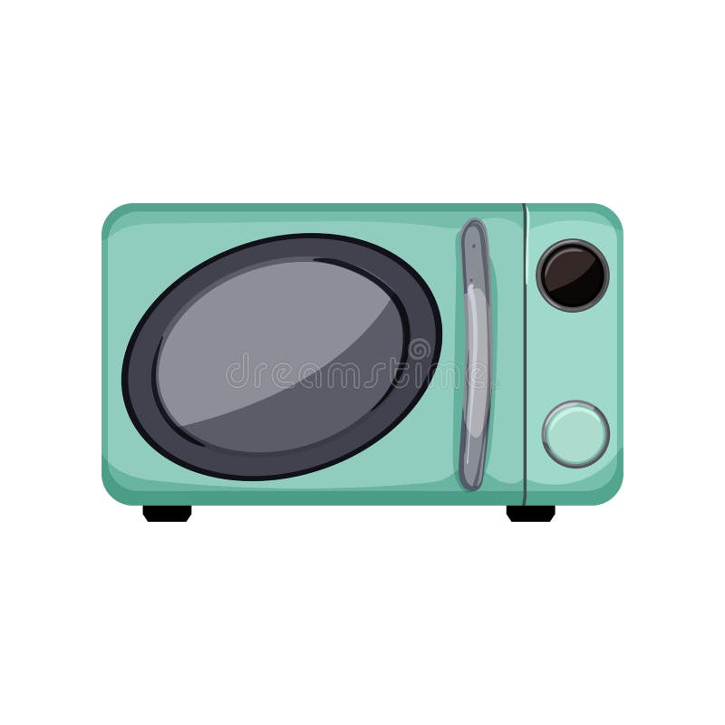 Button Microwave Oven Cartoon Vector Illustration Stock Illustration ...