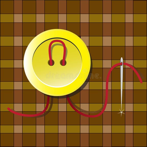 Needle Thread Button Stock Illustrations – 13,708 Needle Thread Button ...