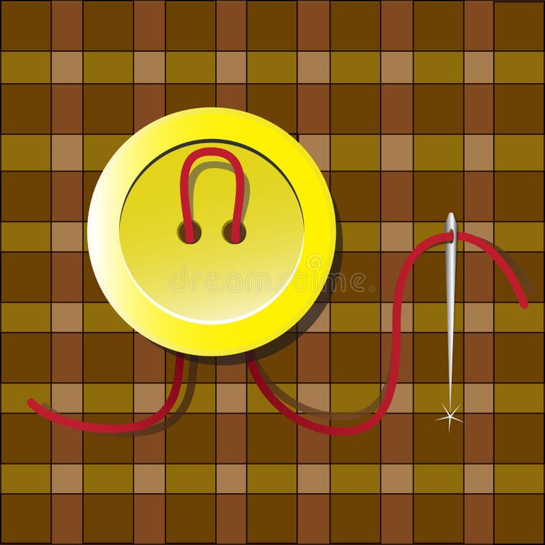 Needle Thread Button Stock Illustrations – 13,708 Needle Thread Button ...