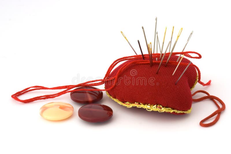 Button and needle stock image. Image of patter, button - 8113089