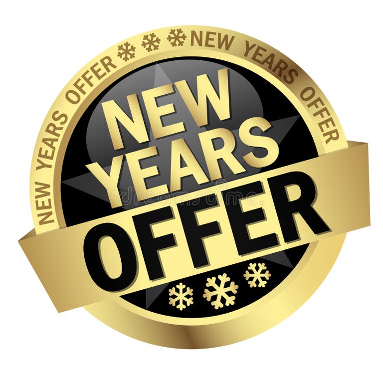 Button New Years Offer stock vector. Illustration of promotion - 80608290