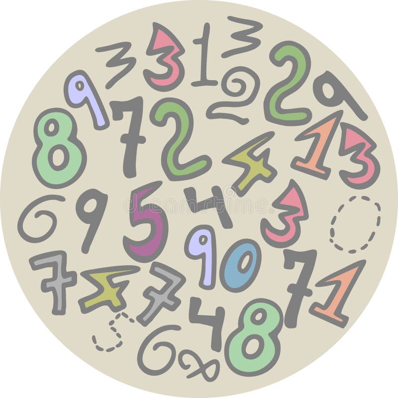 Set button with numbers stock vector. Illustration of green - 43608338