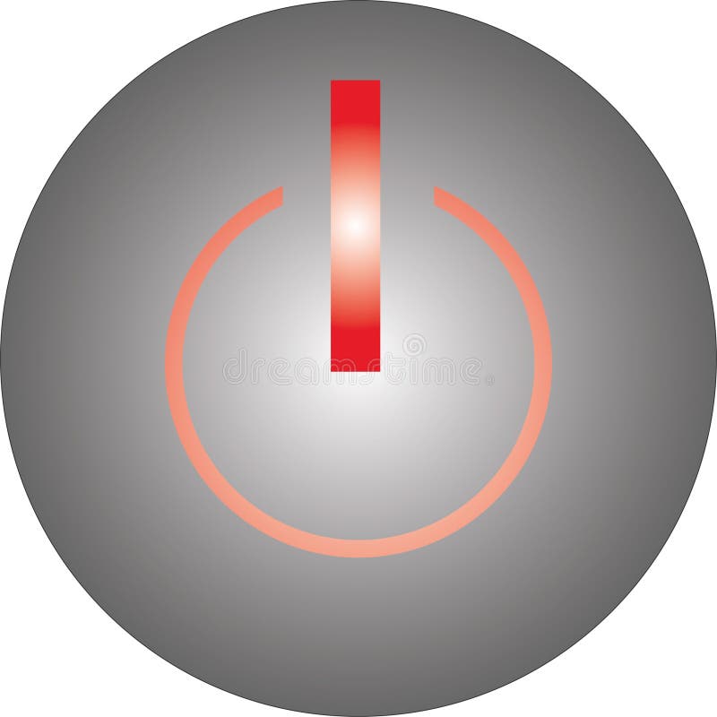 Button off stock vector. Illustration of blue, circle - 195185153