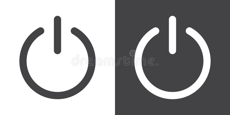 Button on Off Icon Thin Line Illustration Set Stock Illustration ...