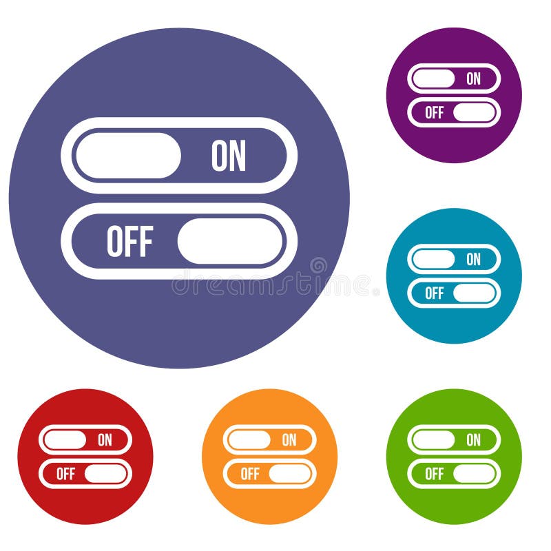 Button on and Off Icons Set Stock Vector - Illustration of icon ...