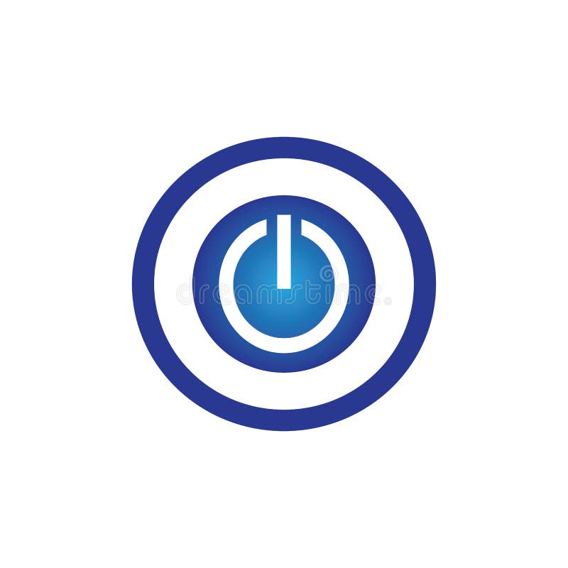 Button on, off logo vector stock vector. Illustration of hardware ...