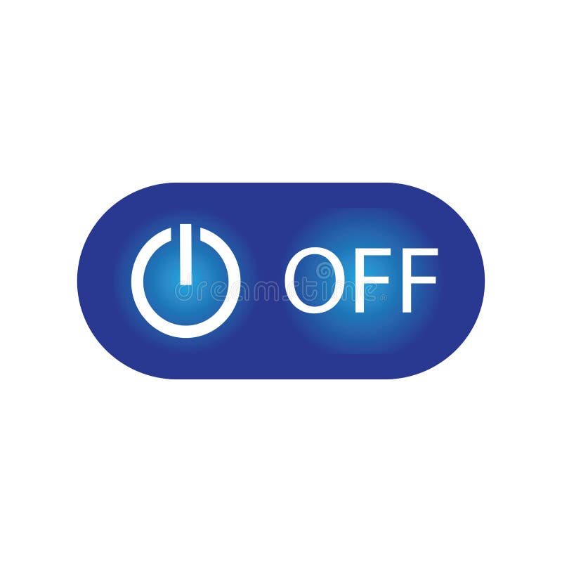Button on, off logo vector stock vector. Illustration of media - 183005285