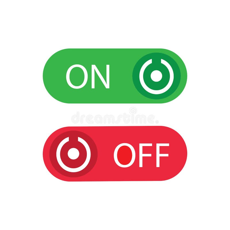 Button on, off logo vector stock vector. Illustration of buttons ...