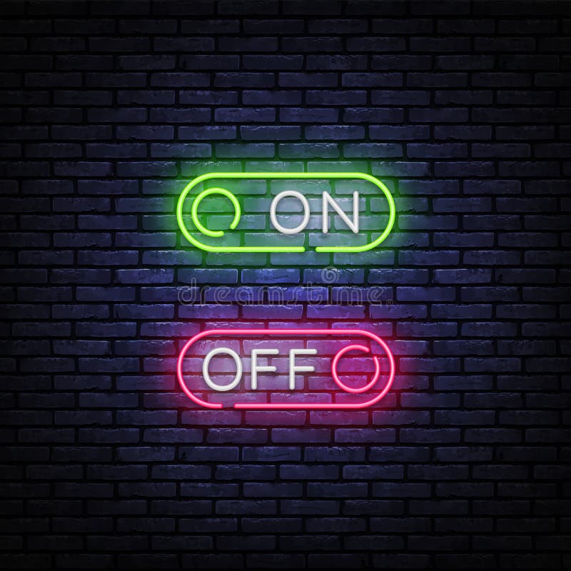 Off Neon Button Stock Illustrations – 1,166 Off Neon Button Stock ...