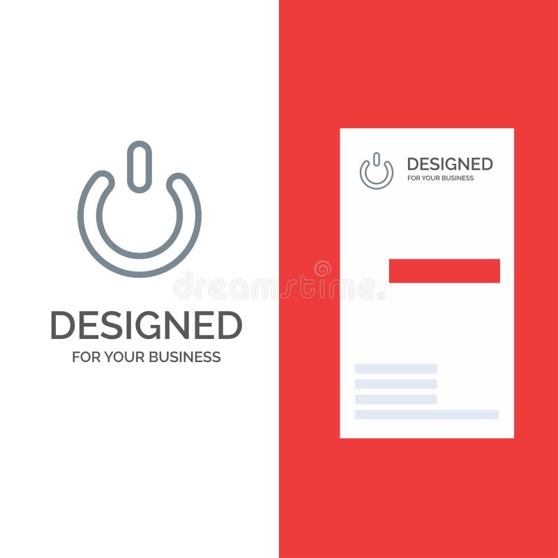 Button, Off, on, Power Grey Logo Design and Business Card Template ...