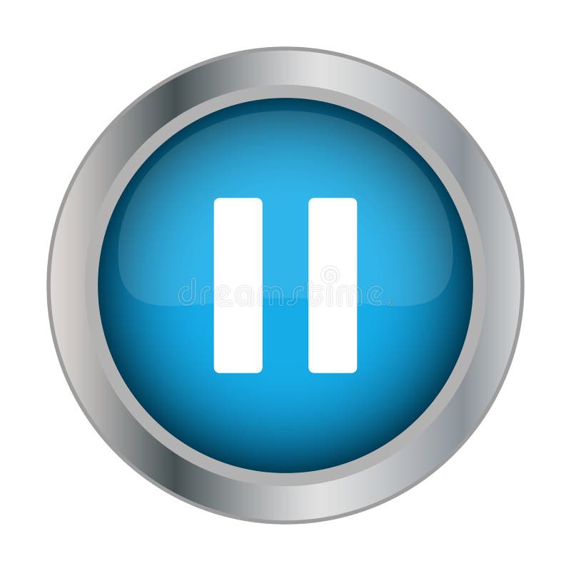 Button pause stock illustration. Illustration of dimensional - 6439579