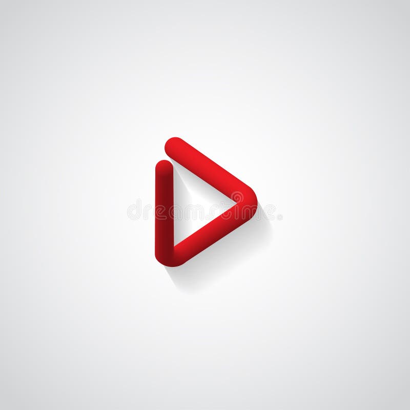 Button Play Logo 3d Tube Design Vector Stock Vector - Illustration of ...