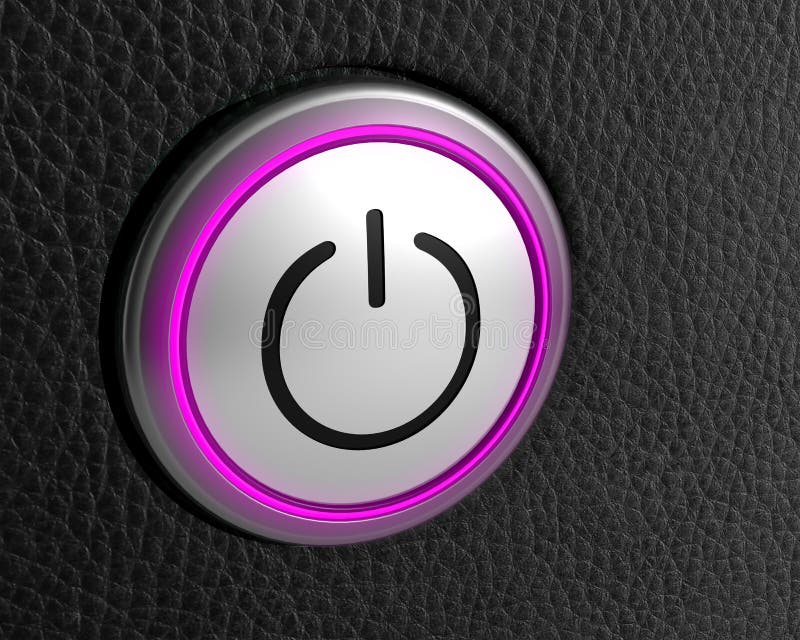 Power Button Push Start Symbol Technology Stock Illustration ...