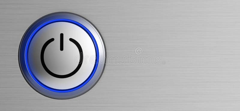 Button Power Start Symbol Technology Push Stock Illustration ...