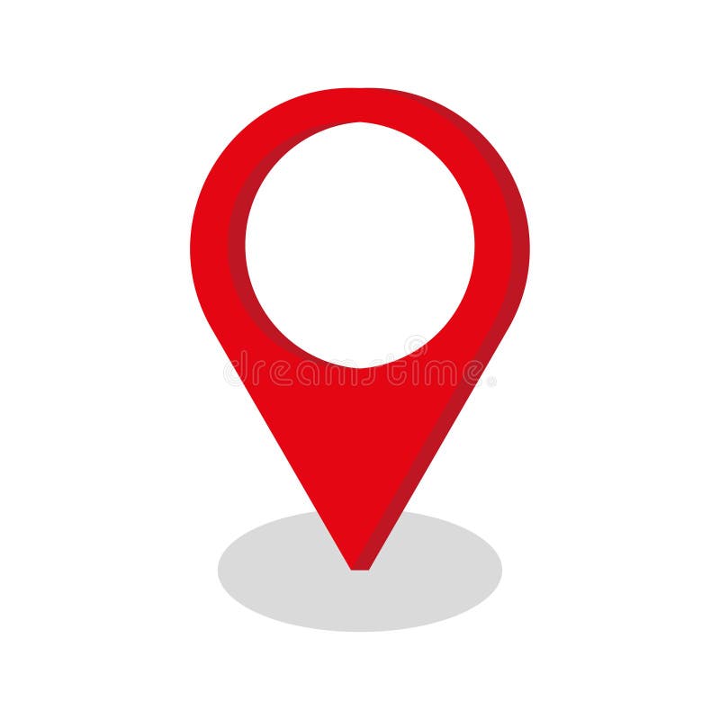 Button with Red Pin. Vector Illustration Stock Vector - Illustration of ...