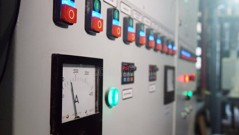 Button Remote Control in the Factory .electronic, Equipment, Plant ...