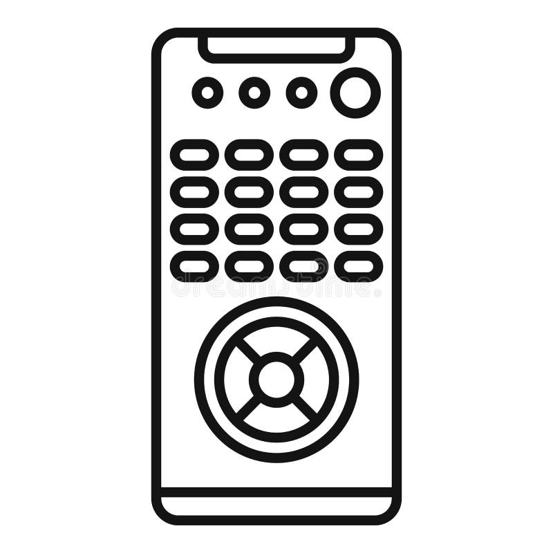 Universal Remote Control Icon, Outline Style Stock Vector ...