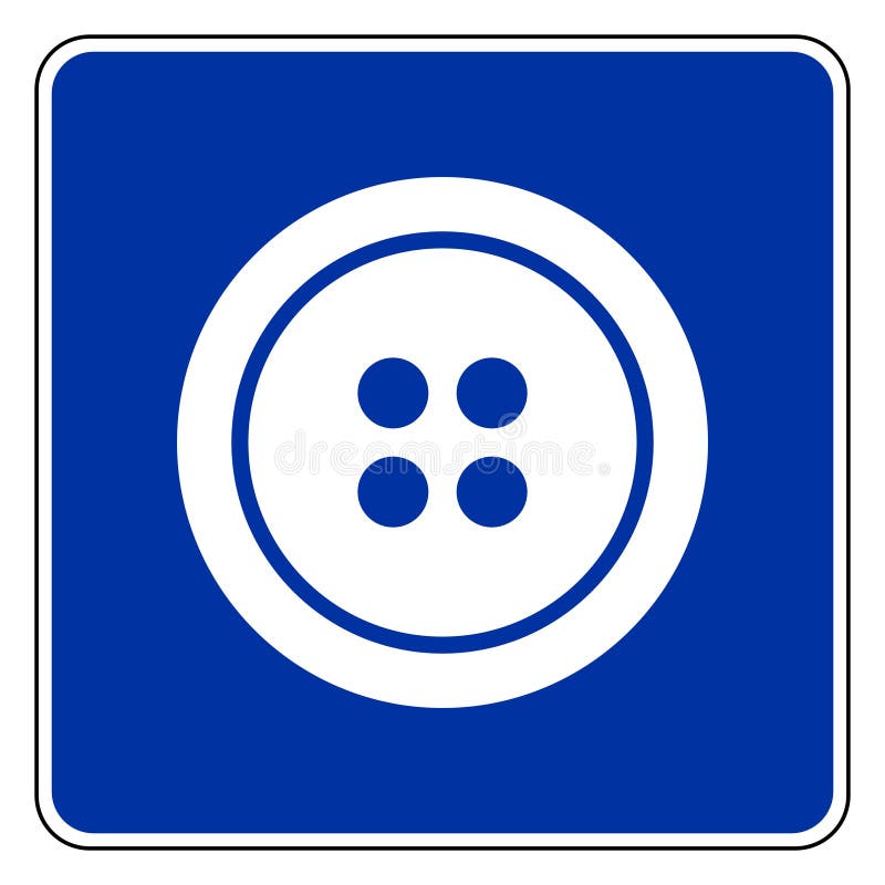 Button and road sign stock vector. Illustration of tailor - 228118665