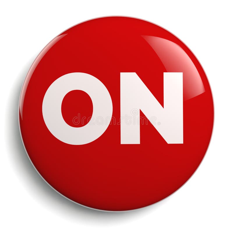 On Button Round Black Icon stock illustration. Illustration of activate ...