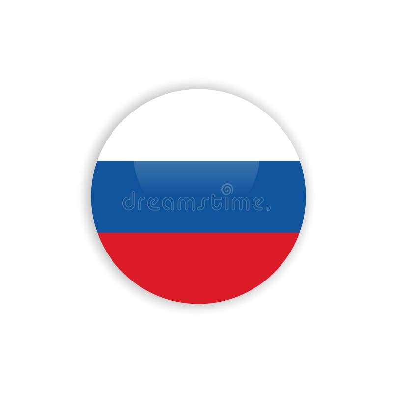 Button Russia Flag Vector Template Design Stock Vector - Illustration ...