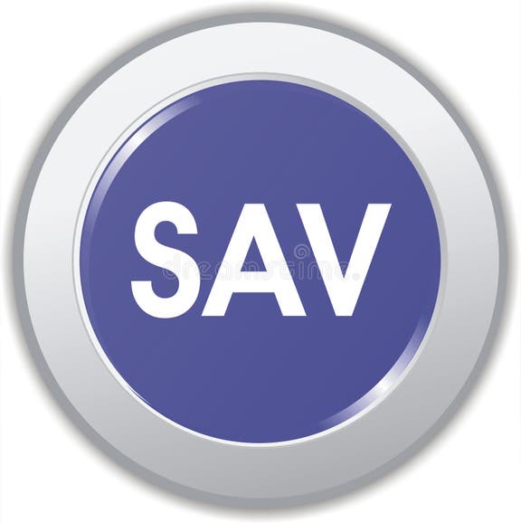Button with a sav stock illustration. Illustration of abstract - 161248929