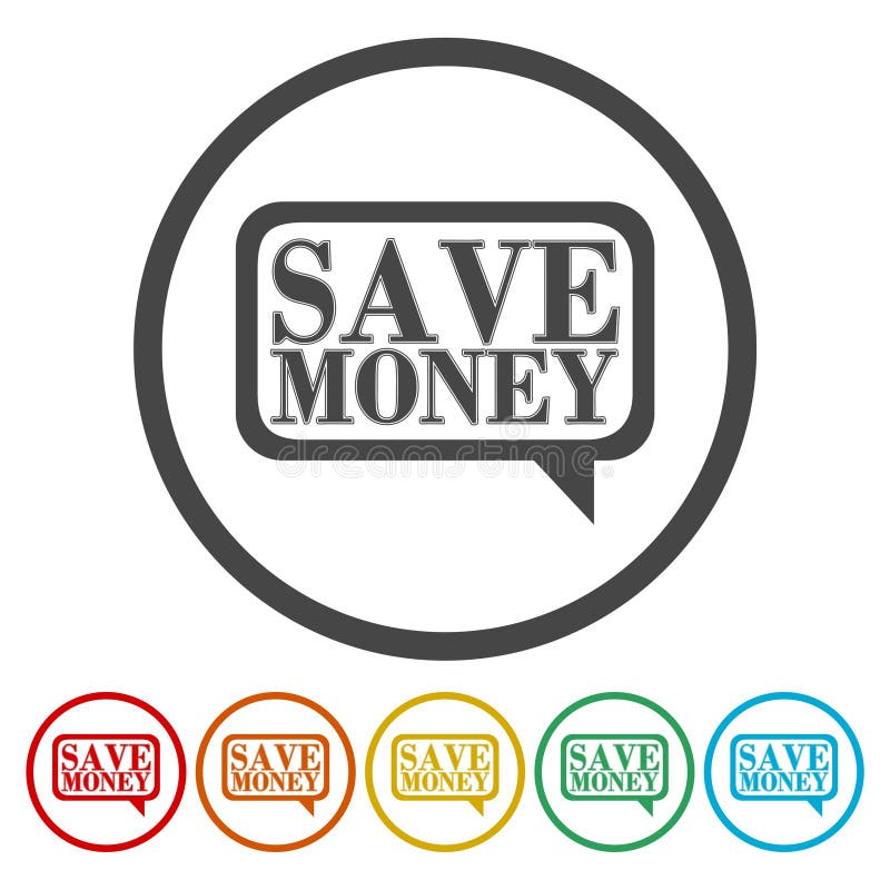 Button save money stock vector. Illustration of element - 128827285