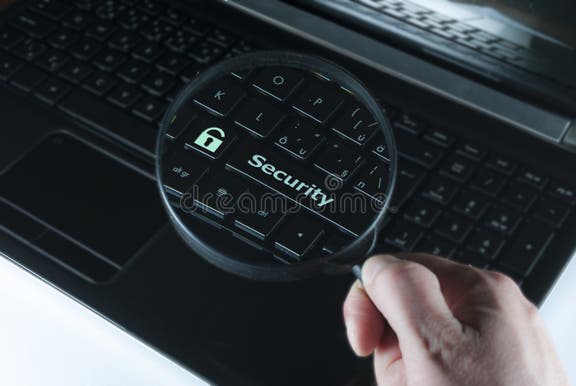 Button security stock image. Image of laptop, icon, notebook - 40580367