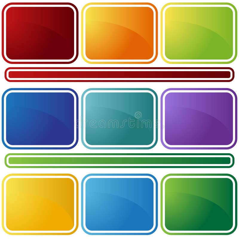 Button Set stock vector. Illustration of glow, button - 10441756