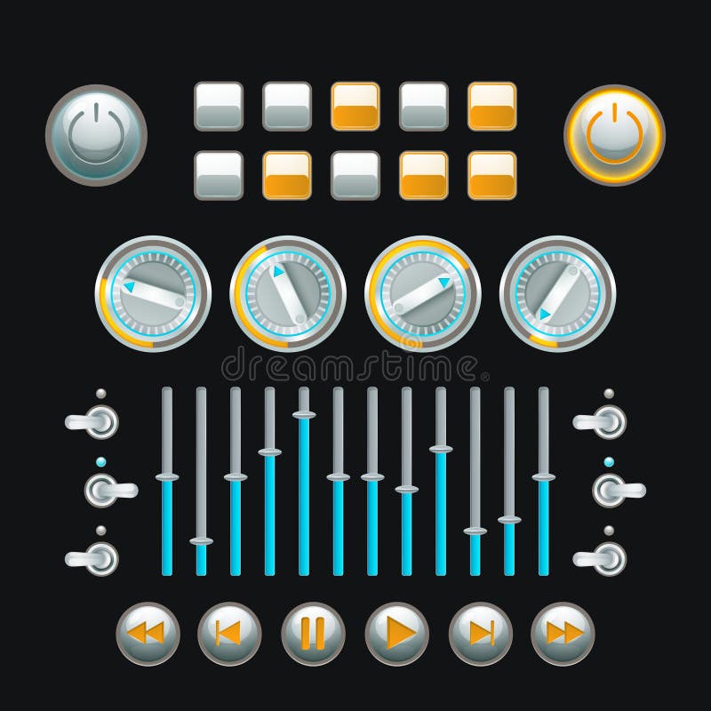 Volume Slide Button Stock Illustrations – 266 Volume Slide Button Stock ...