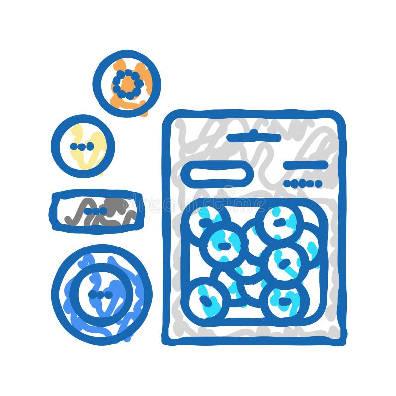 Button Set Icon Doodle Illustration Stock Illustration - Illustration ...
