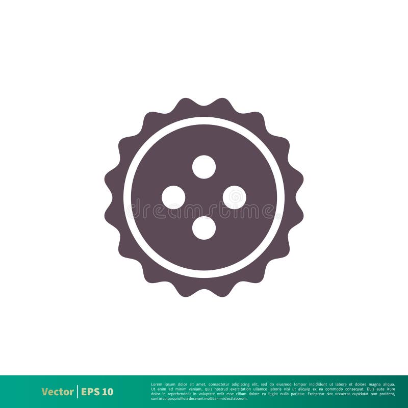 Button, Sewing Icon Vector Logo Template Illustration Design. Vector ...