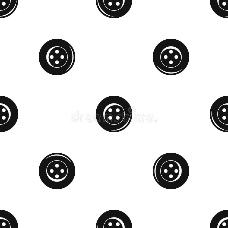 Button for Sewing Pattern Seamless Black Stock Vector - Illustration of ...